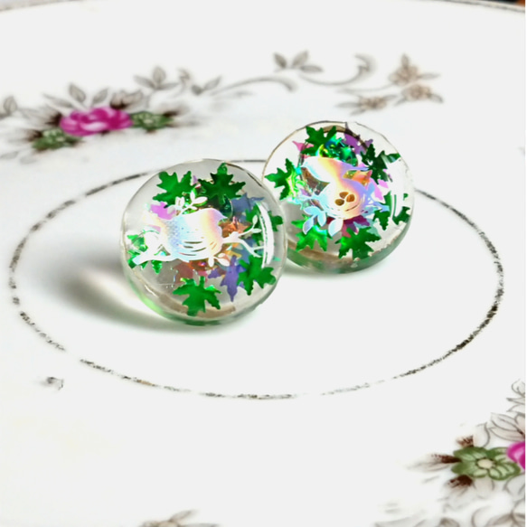 ことりと紅葉の森ピアス ピアス（その他） 桜月 通販｜Creema(クリーマ) 12663104