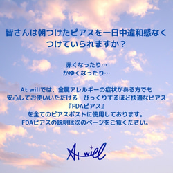 妖精の耳飾り フェアリーコレクション『水』/金属アレルギー対応FDAピアス ピアス（スタッド・一粒） At will 通販 12242938 ...