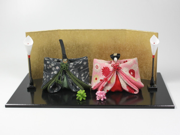 正絹古布の親王飾り（雛人形） その他人形 和布細工工房 愛彩 通販 3538853｜Creema(クリーマ)