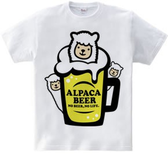 ALPACA BEER Tシャツ ｢MessagE｣ 通販｜Creema(クリーマ)