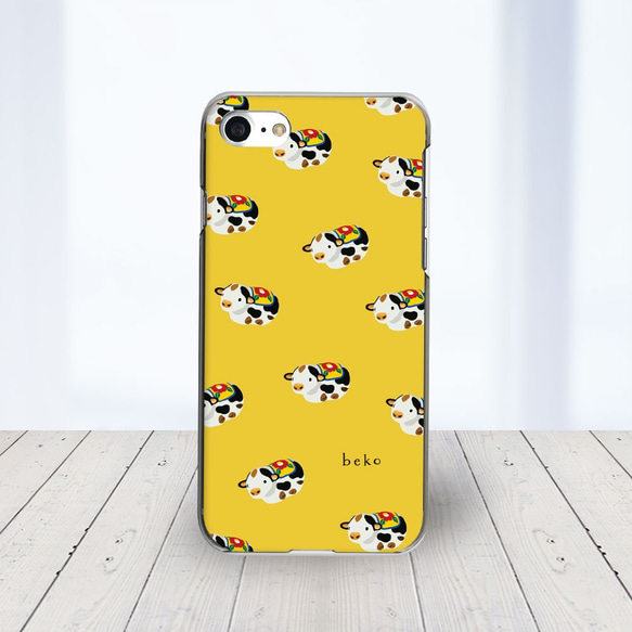 iPhone14 他 Android ほぼ全機種対応 スマホケース ★ウシさんいっぱい イエロー スマホケース・カバー decotto 通販 ...