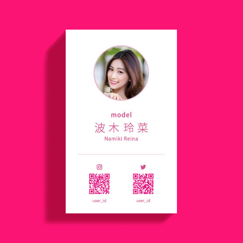 【大人気！透明名刺 印刷込】QR・SNSアイコン無料作成！おしゃれ名刺作成！ - その他