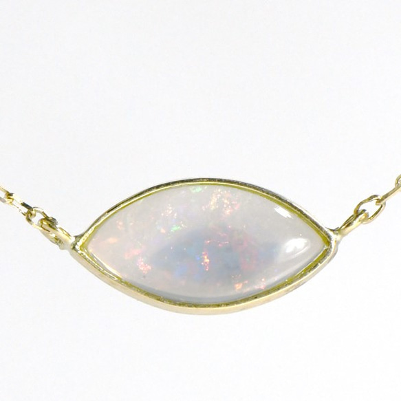 K18 セミブラックオパール ペンダント K18イエローゴールド マーキス BR0355CI28 ネックレス・ペンダント kyfactory ...