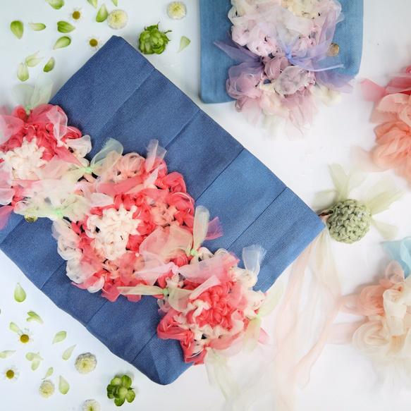 スパイス｜咲き編みクラッチ・ポシェット（畳縁） クラッチバッグ chiko 通販 4257367｜Creema(クリーマ)