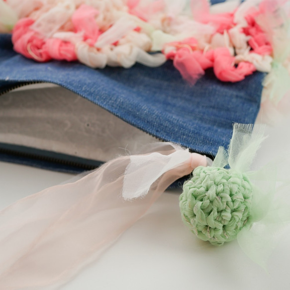 スパイス｜咲き編みクラッチ・ポシェット（畳縁） クラッチバッグ chiko 通販 4257367｜Creema(クリーマ)