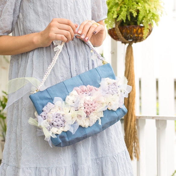 レディ｜咲き編みクラッチ・ハンドバッグ（畳縁） ハンドバッグ chiko 通販｜Creema(クリーマ) 9487440