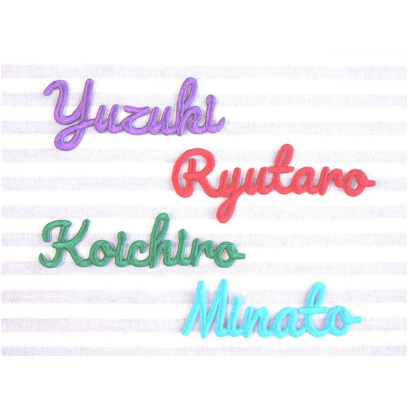 アルファベットのお名前ワッペンⅡ 8文字まで セミオーダーメイド ワッペン・アップリケ Naminui 通販 12642203｜Creema ...