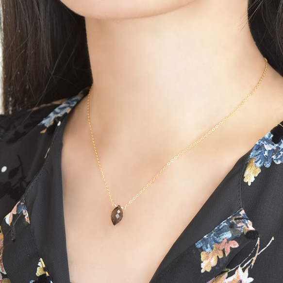 14kgf・スモーキークォーツ一粒ネックレス ネックレス・ペンダント amiu 通販 5012006｜Creema(クリーマ)