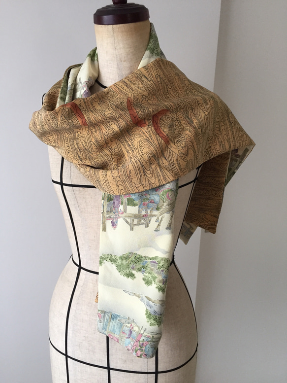 着物ストール 人物 ストール アトリエ・ヘリンボーン 通販｜Creema(クリーマ) 8516163