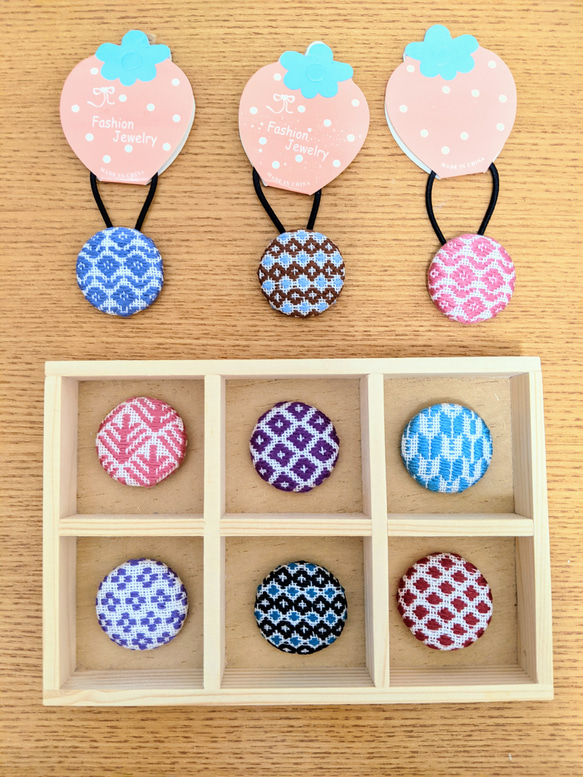 こぎん刺し 刺繍 ヘアゴム ヘアゴム ふみこ 通販 12581787｜Creema(クリーマ)