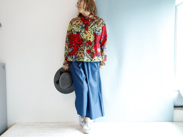 フロントタックシャツ アフリカンプリント きちんと見えのリラックスシルエット シャツ RikaShioya 通販 12625698 ...