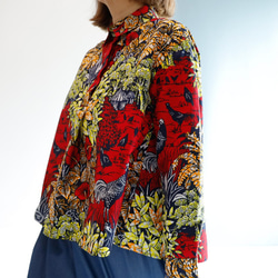 フロントタックシャツ アフリカンプリント きちんと見えのリラックスシルエット シャツ RikaShioya 通販 12625698 ...