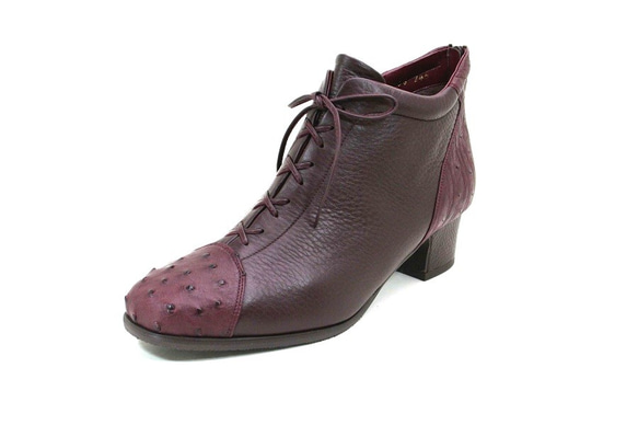 現品即納 ディア/オーストリッチ ショートブーツ サンプルセール ブーツ 靴工房LUXCEL 通販 5354486｜Creema(クリーマ)