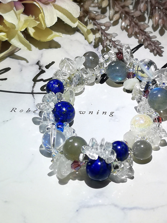 天空の聖なる石、ラピスラズリ×ラブラドライト♕sunjewelry ブレスレット sunjewelry 通販 11703680｜Creema ...