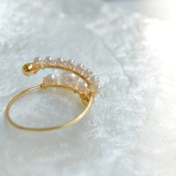 The Parallel Pearls ring 指輪・リング EriKa_ToKyo 通販｜Creema(クリーマ) 1199561