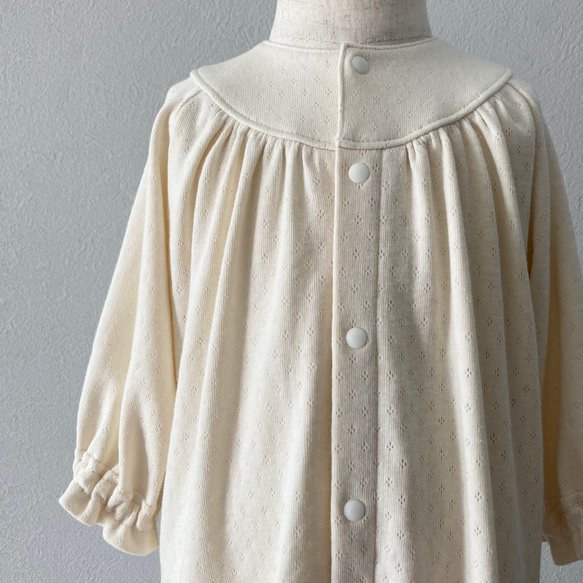 Organic cotton 2-way overalls／オーガニックコットンのツーウェイオール＊猫足ニット＊長袖 ベビー服 cutie ...