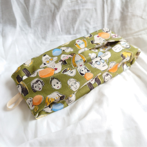 ティッシュケース☆18☆ポップ☆アメリカン☆ファニー☆フェイス☆オリーブ☆ひも付き ティッシュケース ciao 通販｜Creema(クリーマ ...
