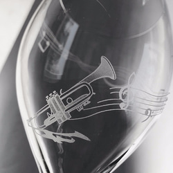 ミュージック・ワイングラス【トランペット】 ワイングラス 硝子器装飾研究所 通販 8131597｜Creema(クリーマ)