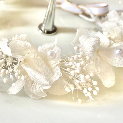 お人形用 花冠 花かんむり ヘアアクセ ~純白~ おもちゃ・人形 お人形用 花冠 花かんむり ヘアアクセ ~純白~ おもちゃ・人形