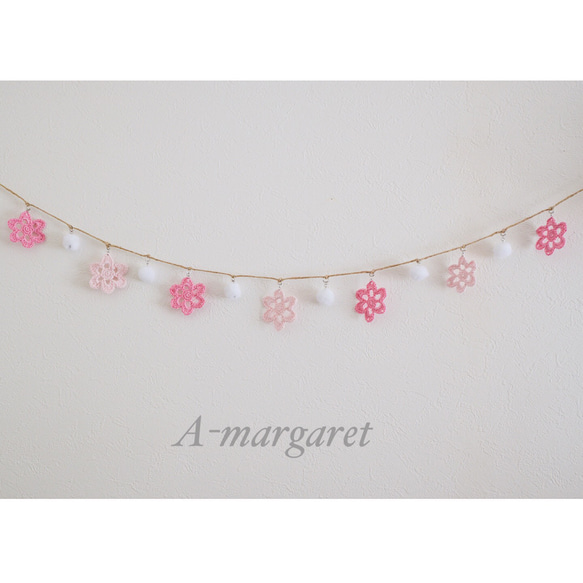 手編みモチーフのガーランド ガーランド A-margaret 通販 12471584｜Creema(クリーマ)