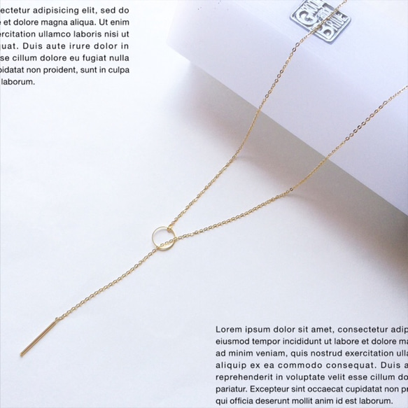 再販♡通すだけ！シンプル＊ラリアットネックレス ネックレス・ペンダント ONE WE 通販｜Creema(クリーマ)
