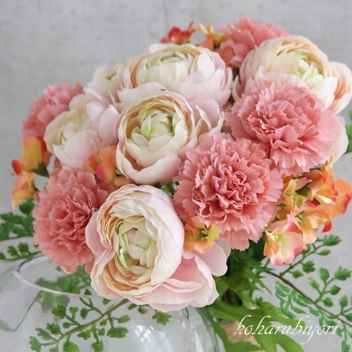 母の日ギフト「花束ペアセット割引」カーネーションと 母の日ギフト「花束ペアセット割引」カーネーションと