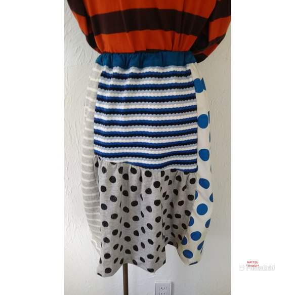 値下げ☆ニットパッチのギャザースカート フレアスカート NATTSU 通販｜Creema(クリーマ)