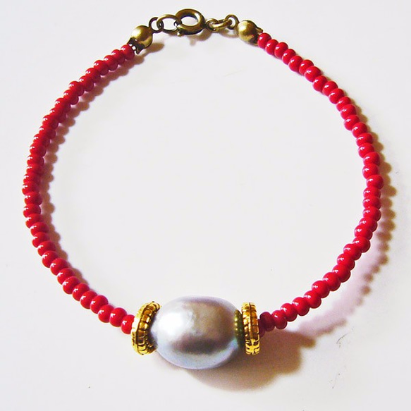 淡水パールバロック ビーズブレスレッ ト サイズ16センチ 12月誕生石AFFETTO ブレスレット Ang 通販｜Creema(クリーマ ...