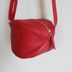 ﾓﾘﾉｶﾞｯｺｳ 上質本革ころんとminiポーチ【肩紐1.7cmタイプ レッド】ご旅行 毎日のポーチに/5292625/ ショルダーバッグ ...