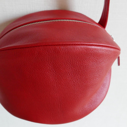 ﾓﾘﾉｶﾞｯｺｳ 上質本革ころんとminiポーチ【肩紐1.7cmタイプ レッド】ご旅行 毎日のポーチに/5292625/ ショルダーバッグ ...