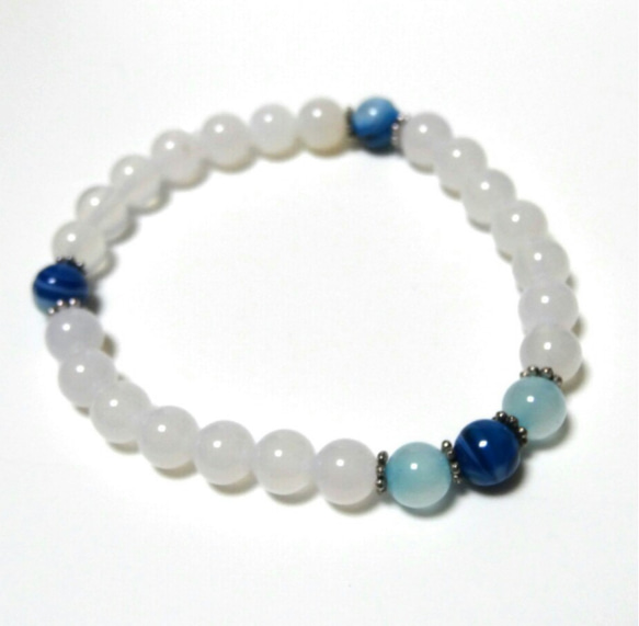 夏色の天然石ブレスレット ブレスレット 花笑み 通販｜Creema(クリーマ) 1145956