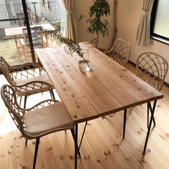 カフェスタイル ダイニングテーブル 無垢材 古材※オーダー可能 ダイニングテーブル ethical.diy 通販 11554824 ...