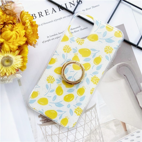 マンゴー/iPhoneスマホケース/iphone14/iphone13mini/iPhoneSE2/マホリング付き iPhoneケース・カバー ...