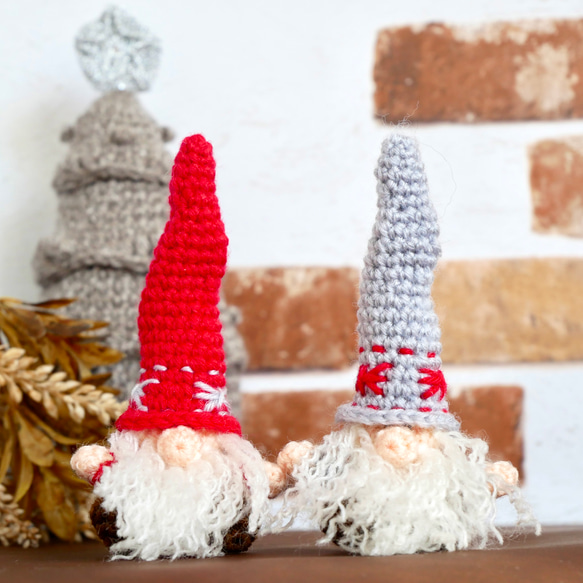 ☆*。クリスマストムテのあみぐるみ（各色） その他置物 編み物屋 ami-mate 通販 12625825｜Creema(クリーマ)