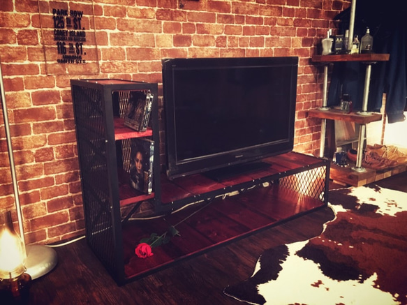 【男前インテリア】アイアンテレビボード テレビ台・テレビボード KG 通販 5539984｜Creema(クリーマ)