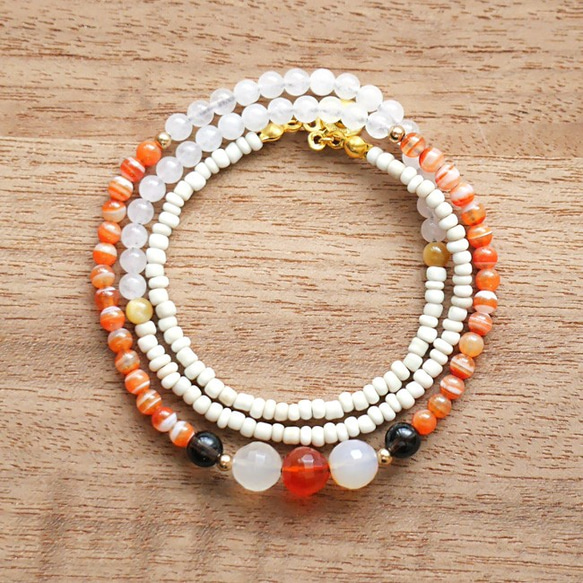 【SN-13】ネックレス☆カーネリアン・アプリコットアゲート・ホワイトアゲート・B ネックレス・ペンダント サルサパリラ 通販｜Creema ...