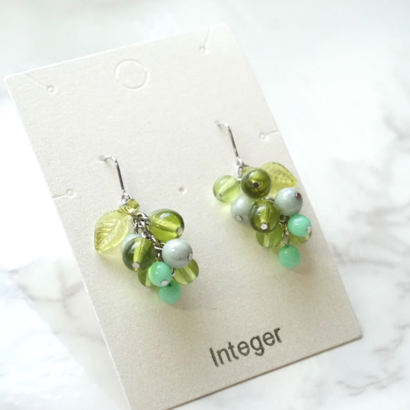 芳醇な白ぶどうのピアス/イヤリング ピアス（フック・チェーン） Integer 通販 10215975｜Creema(クリーマ)