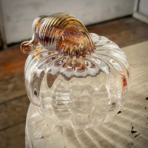 ガラスのかぼちゃ -くるくる- 立体・オブジェ masmon glass line ガラスのかぼちゃ -くるくる- 立体・オブジェ masmon glass line