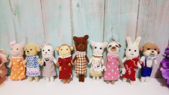 ピッグウールフェルトドール/ブローチ/ブローチ/ストラップ/オーナメント/ドール/ドール 羊毛フェルト 捲毛艾多 通販 11612295 ...