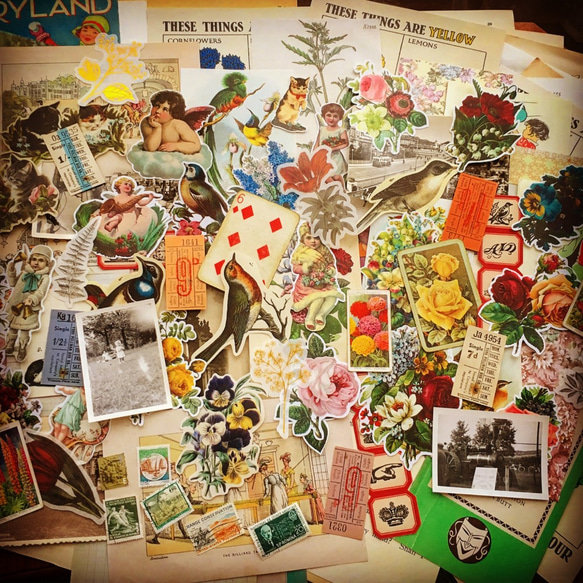 【海外紙もの】ヴィンテージ&レトロなエフェメラセット260点 - EPH03 その他素材 Blue Sea Lotus 通販 8616645 ...