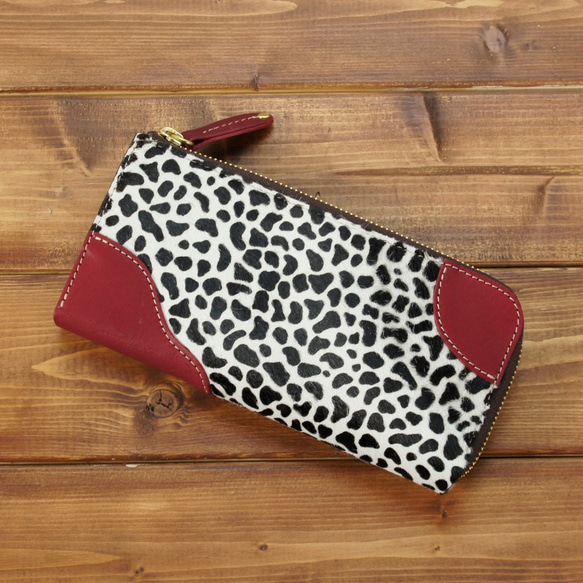 Calfar / カーファー 】 エルジップウォレット (レッド/チーター) その他ミニ財布・コンパクト財布 Calfar 通販 ...