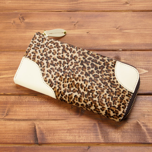 Calfar / カーファー 】 エルジップウォレット (アイボリー/レオパード) その他ミニ財布・コンパクト財布 Calfar 通販 ...