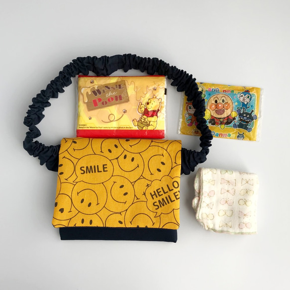 【ウエストゴム】スマイル柄の移動ポケット その他入園グッズ megumi 通販 10425275｜Creema(クリーマ)