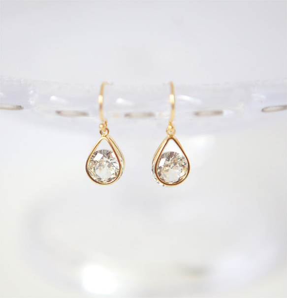 再60）ジルコニア（ドロップ）☆ピアス・イヤリング♪【K18・K14GF/14kgf対応】 ピアス（フック・チェーン） PuaLANI プアラニ pualani 通販 2443909 ...