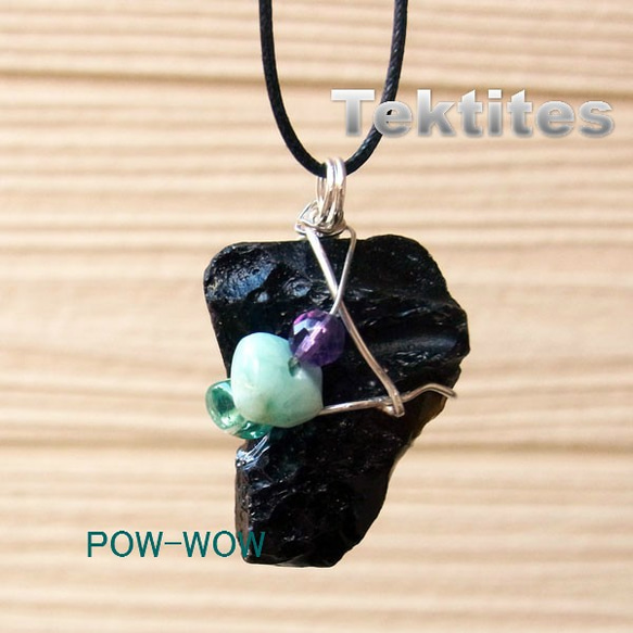 テクタイト チョーカー ワイヤーラップ ペンダント ネックレス アメジストラリマー天然石 アクセサリ-ttb-tk175 ネックレス ...