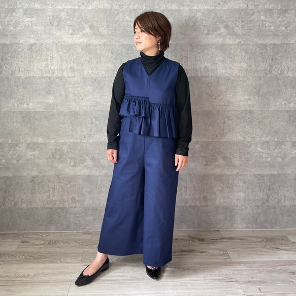 小柄さんS 1年中着れる 大人コットンワイドオールインワン フォーマル 卒業 KMC-17 593136 オールインワン・サロペット keep ...