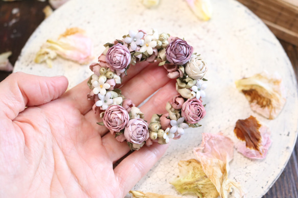 布花 薔薇のリースブローチ ブローチ ao. 通販｜Creema(クリーマ) 12052443