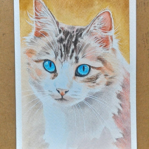 076青い目の猫 原画 一点物 絵画 アトリエ雅夫 通販 11591378 076青い目の猫 原画 一点物 絵画 アトリエ雅夫 通販 11591378