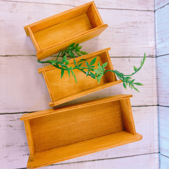 フリーボックス ＊多肉＊小物入れ 3つセット ケヤキニスⅱ フリーボックス・小物入れ sen 通販 8637899｜Creema(クリーマ)