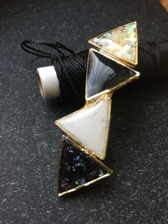 素材違いのサンカクバレッタ バレッタ Akubi 通販 2656007｜Creema(クリーマ)